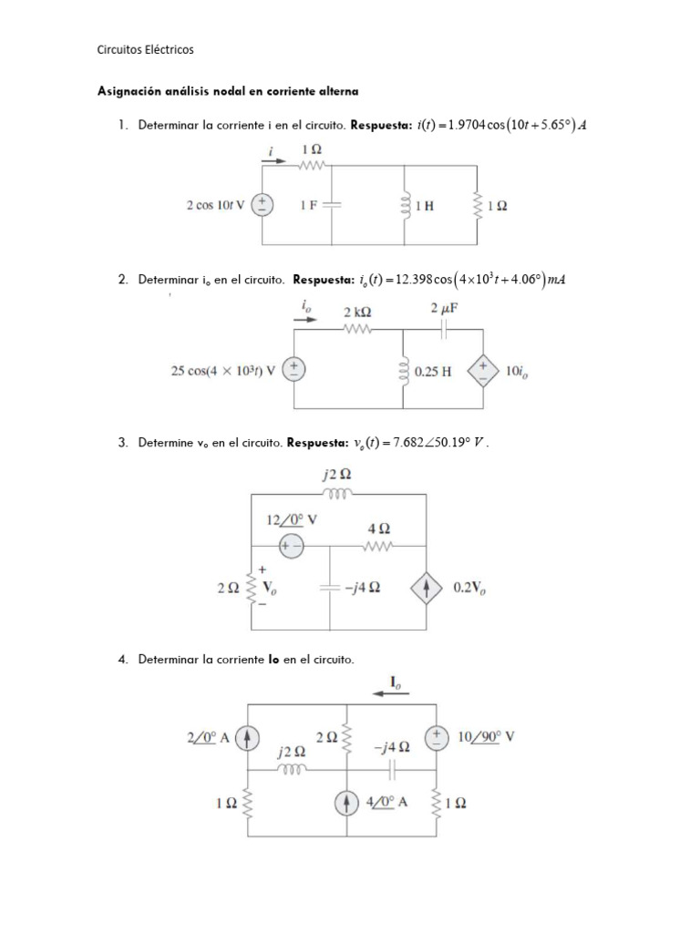 Asignación Análisis Nodal Ca | PDF