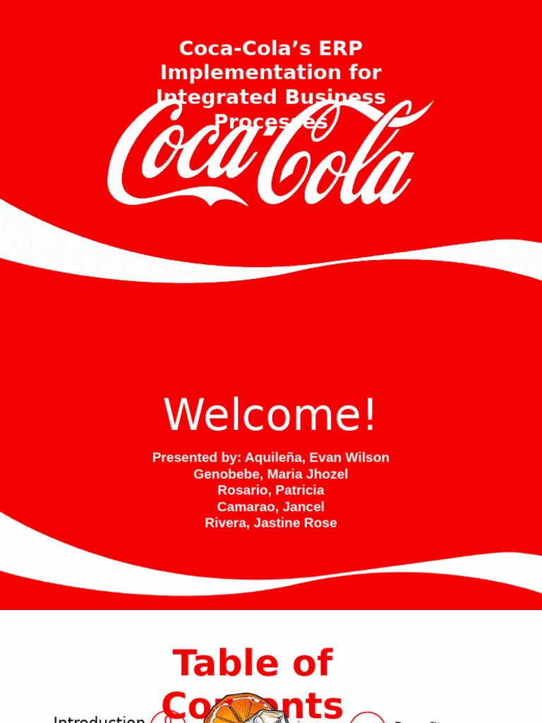 Coca Cola PowerPoint Template by EaTemp | PDF | Enterprise Resource ...