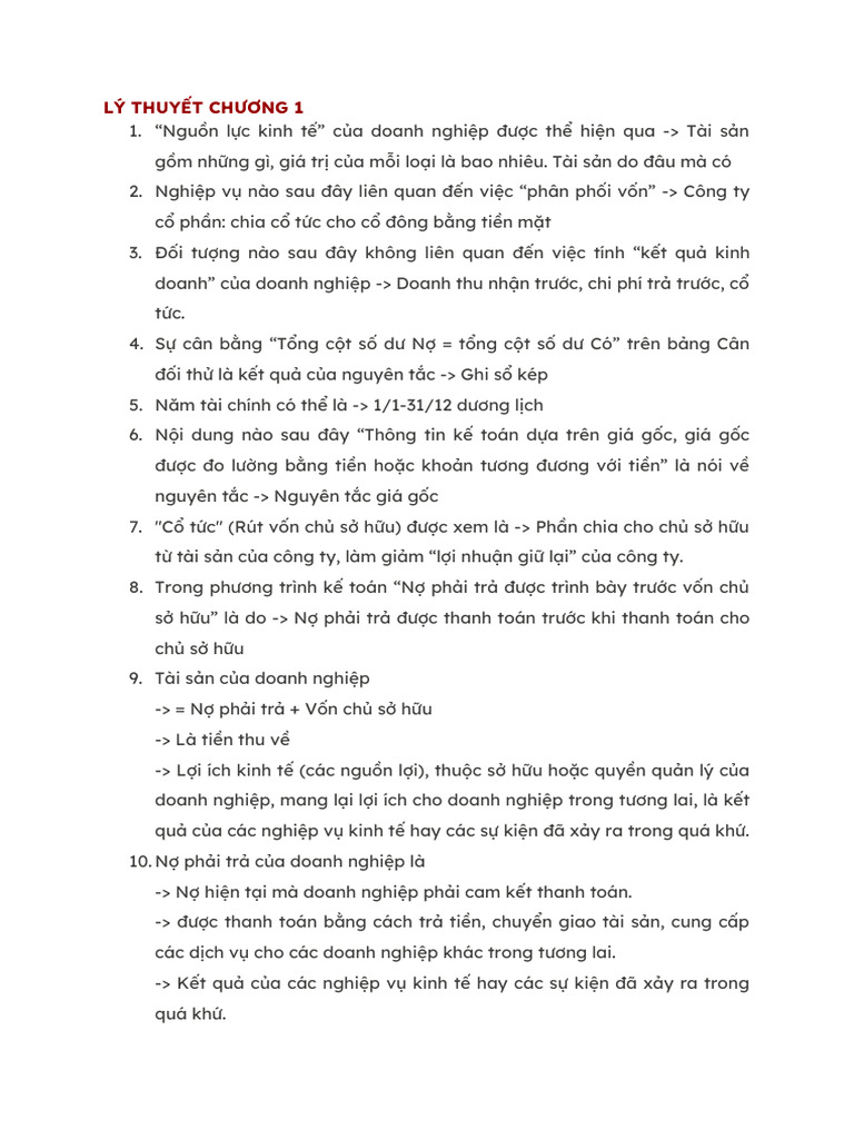 GK NLKT Chương 1 | PDF