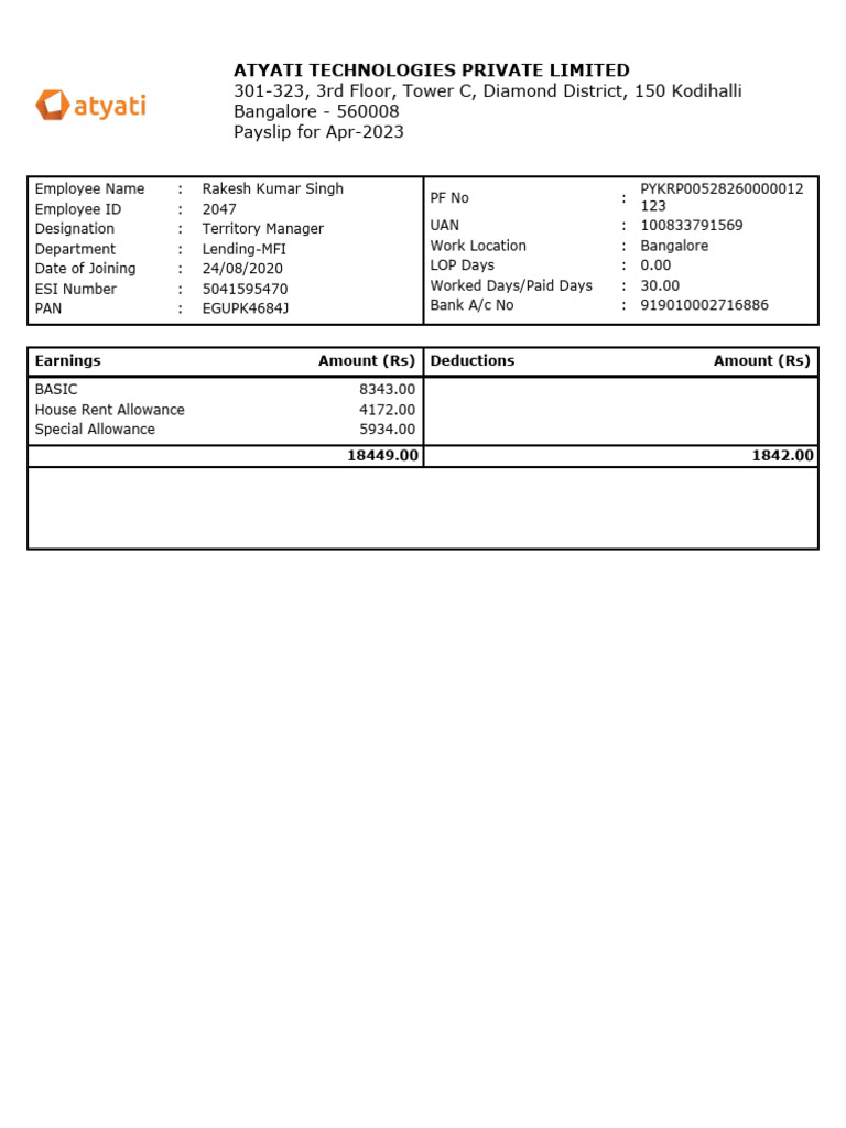 payslip (2) | PDF