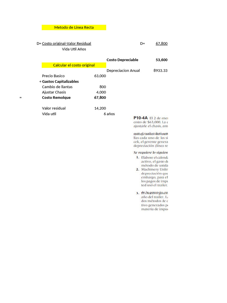 Ejericicios Depreciacion Resuelto | PDF | Depreciación | Contabilidad