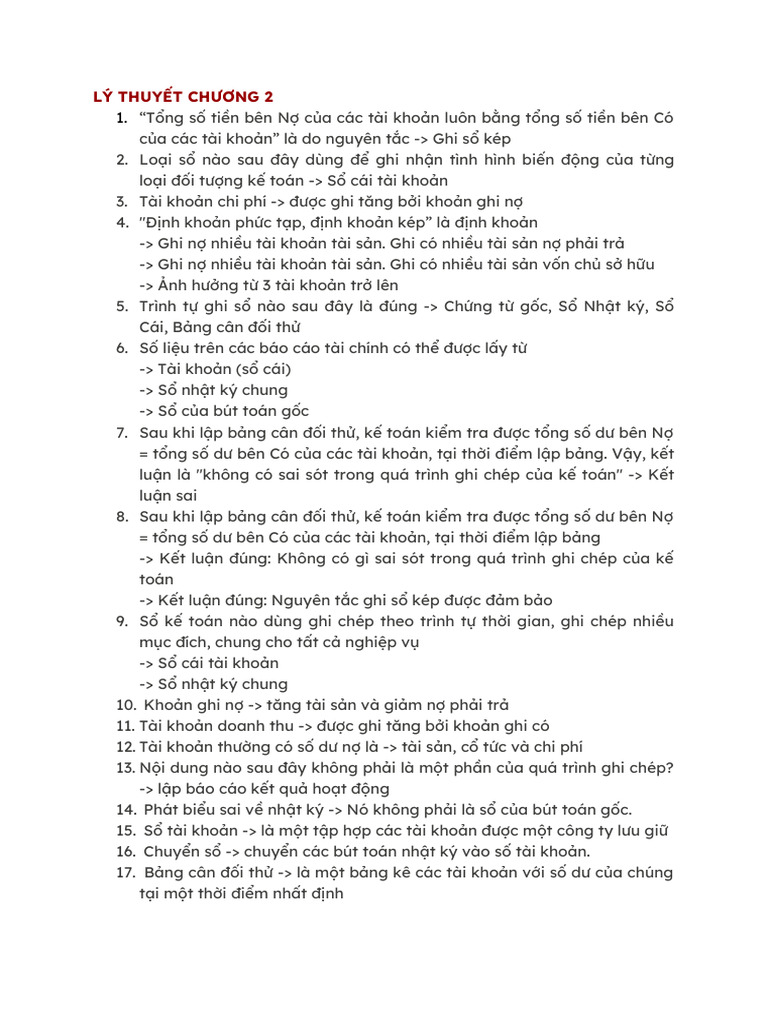 GK NLKT CHƯƠNG 2 | PDF