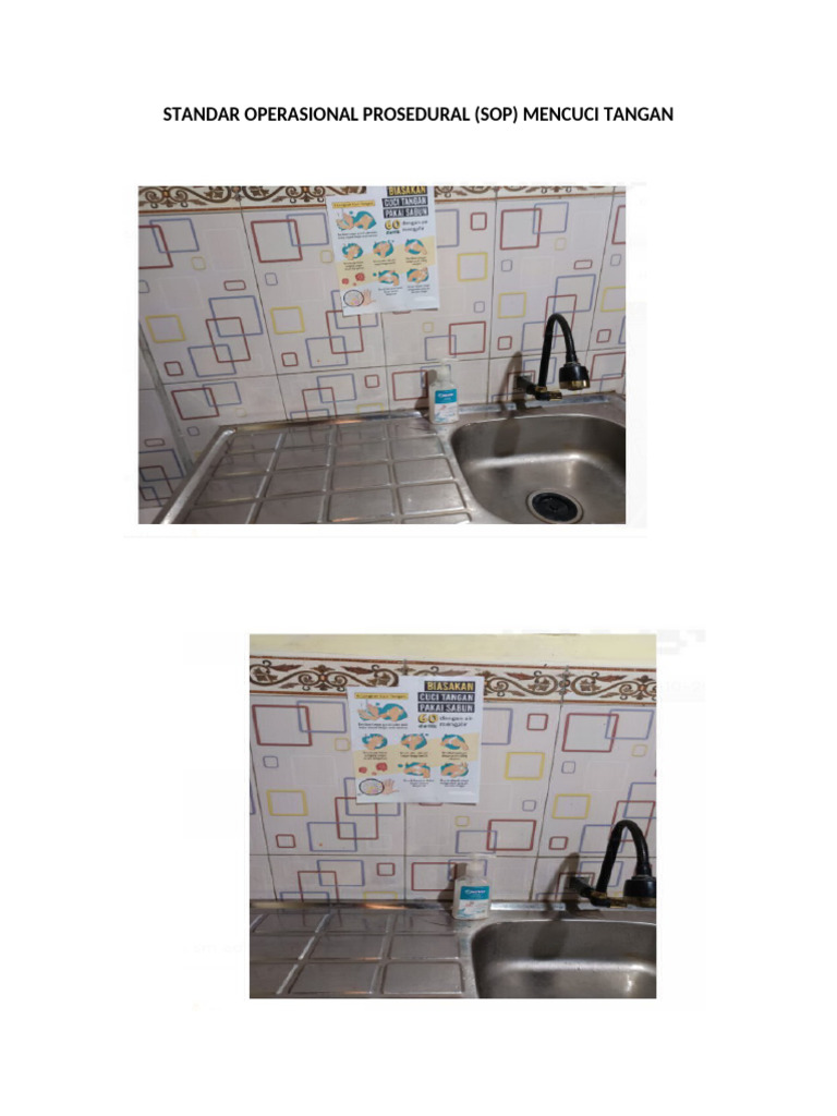 SOP Mencuci Tangan & Penggunaan Kamar Mandi | PDF
