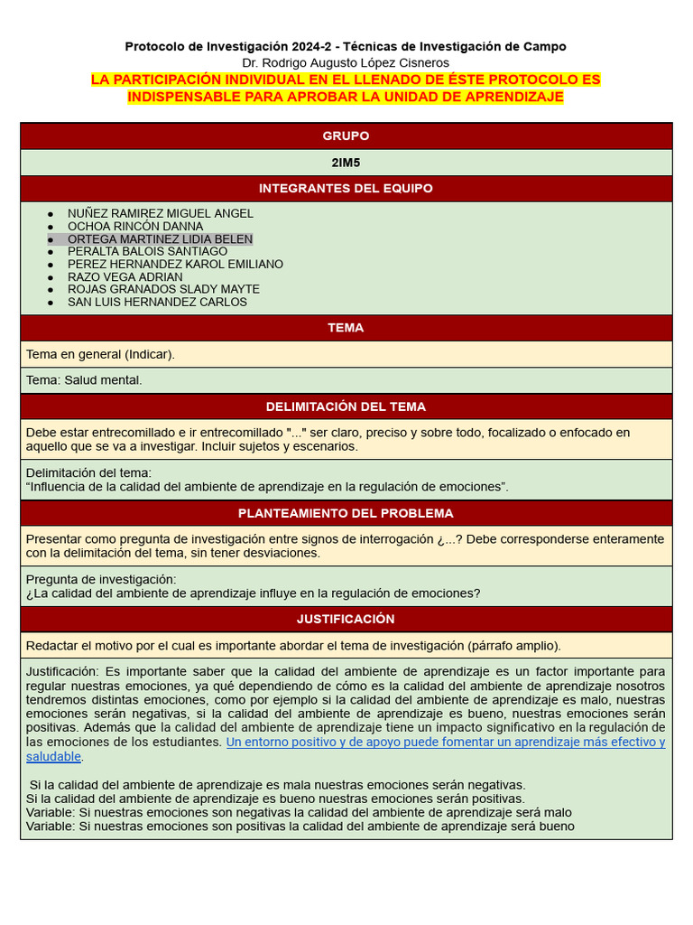 PInv TIC 2024 2 2IM5 Eq5 PDF | PDF | Las emociones | Autorregulación emocional