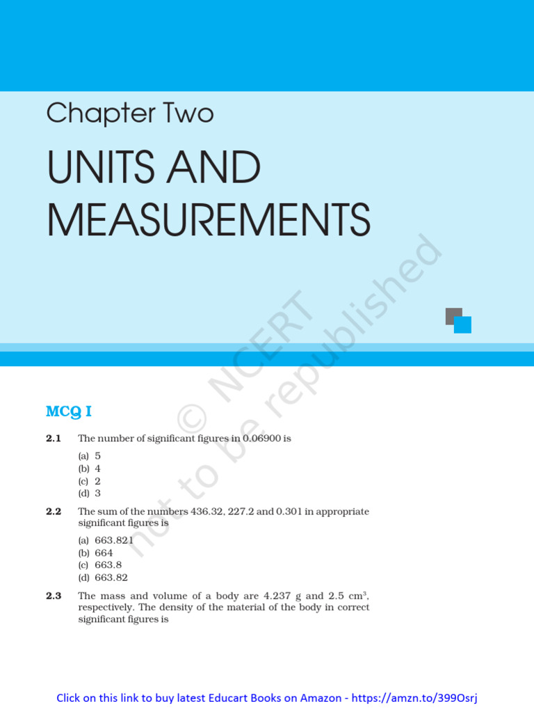 Physics NCERT Exemplar | PDF | Acceleration | Mass