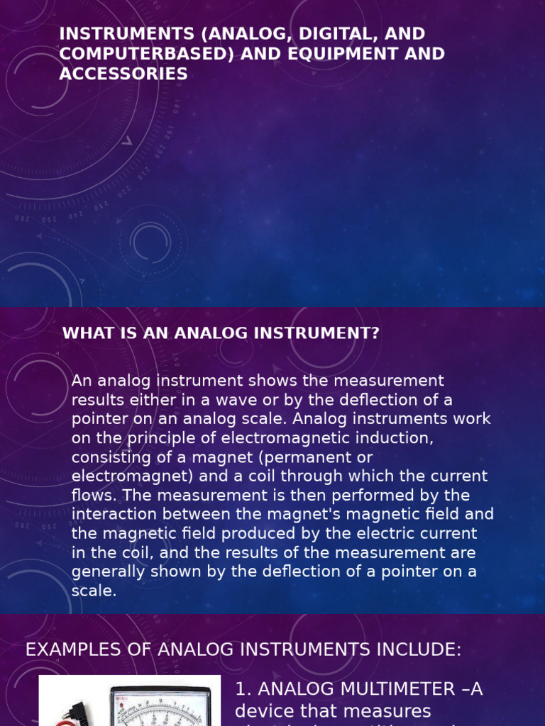 Overview of Analog and Digital Instruments | PDF | Instrumentation ...