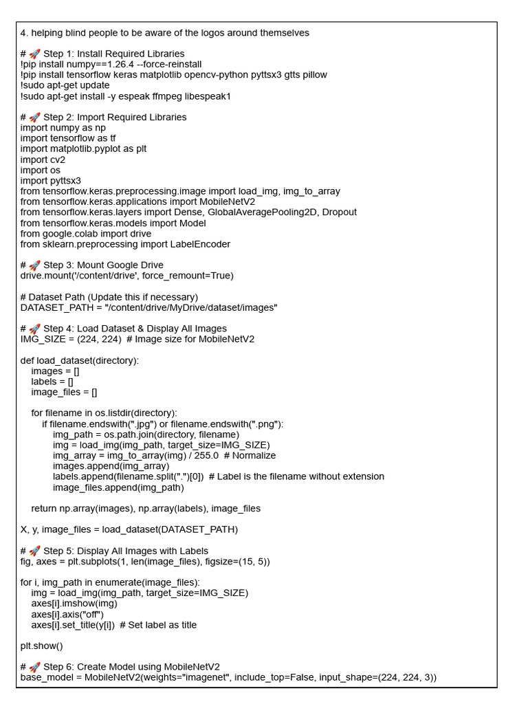 Helping Blind People To Be Aware of The Logos Around Themselves | PDF | Software | Computing