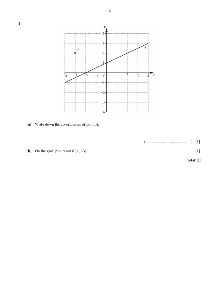 Coordinate Geometry and Graphing Exercises | PDF | Line (Geometry ...