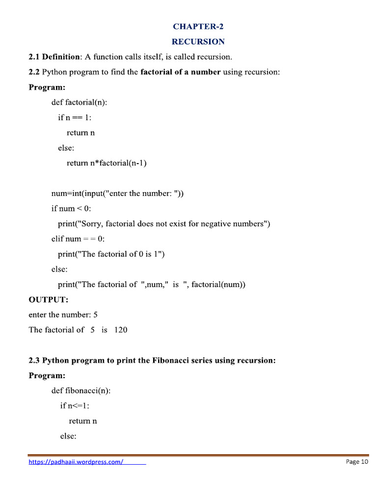 Chapter 6 Recurrsion Notes | PDF