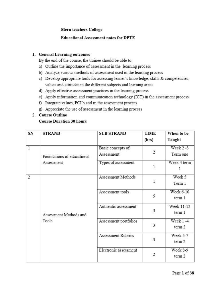 Educational Assessment Notes PDF-2 | PDF | Educational Assessment ...