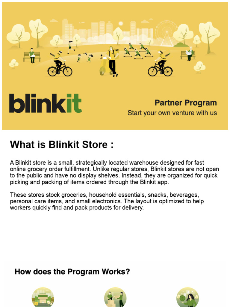 Blinkit Partner Program | PDF | Service Industries | Inventory