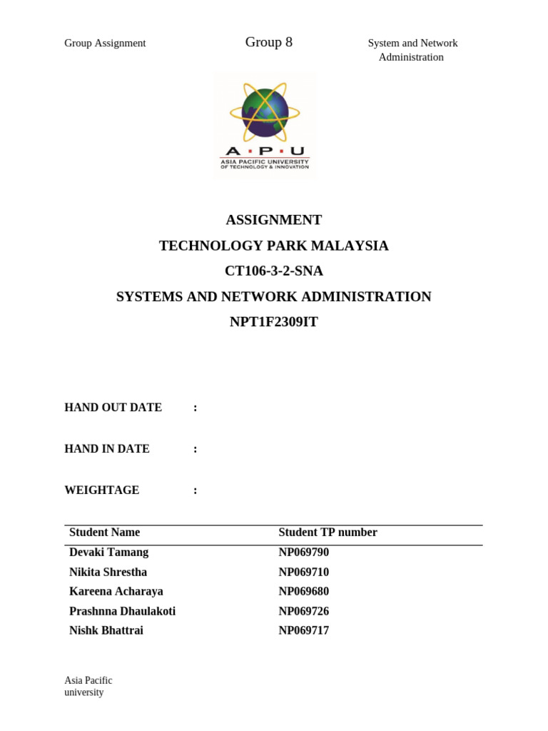 Final Group Assignment SNA | PDF | Port (Computer Networking) | Virtual Machine
