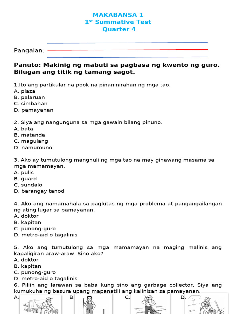 Q4 ST1 MAKABANSA | PDF