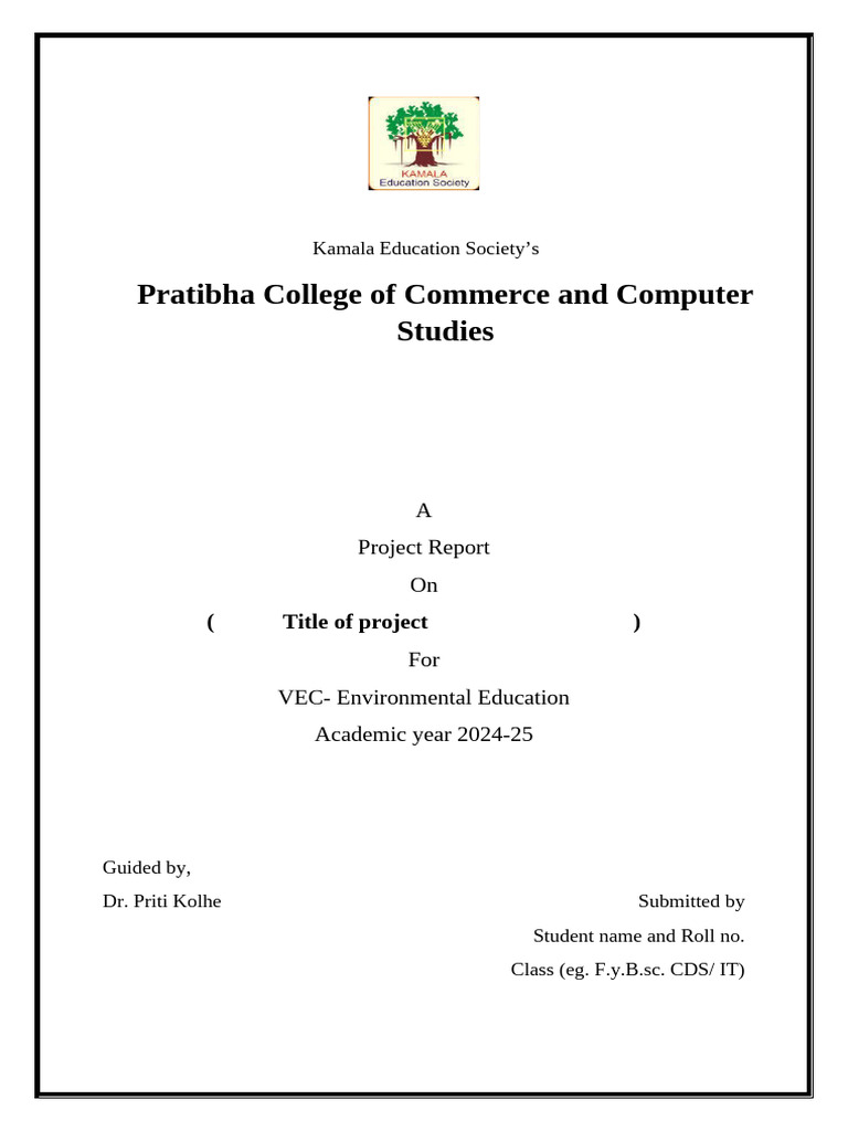Format For Project of VEC EVS | PDF