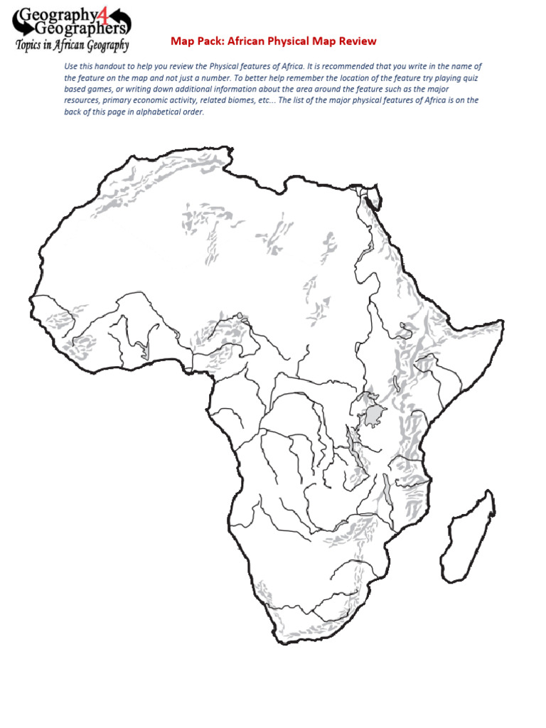 African Physical Map Review | PDF