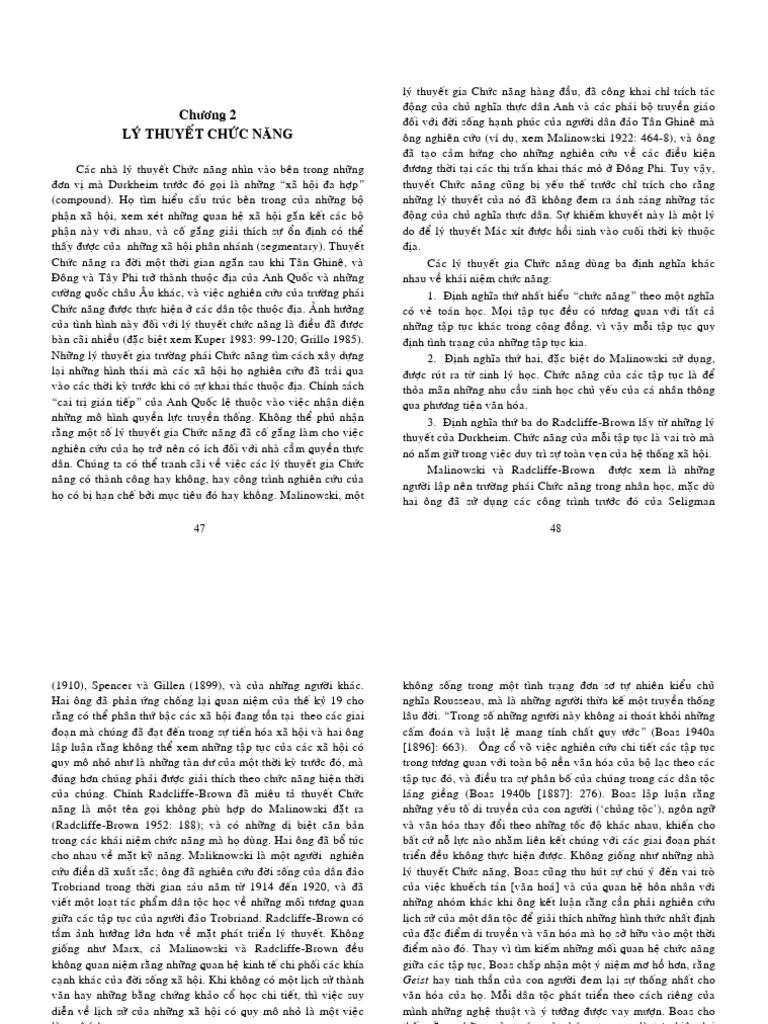 Thuyet Chuc Nang | PDF