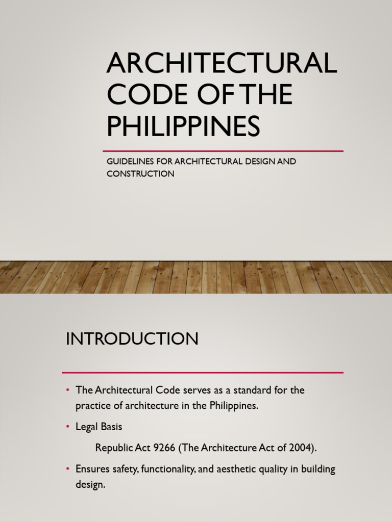 3-Architectural Code of The Philippines | PDF | Accessibility | Green ...