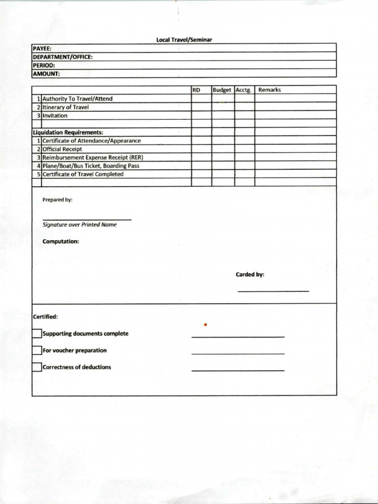 List of Requirements For Ca and Liquidation | PDF