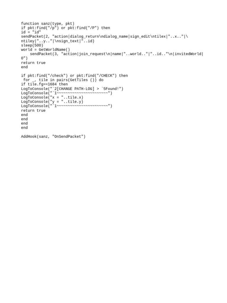 Change Path - Lua | PDF