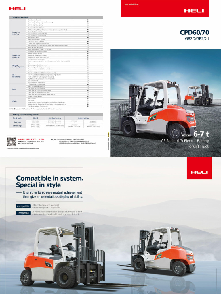 Heli g3 Series 6-7t Lithium Battery FL | PDF