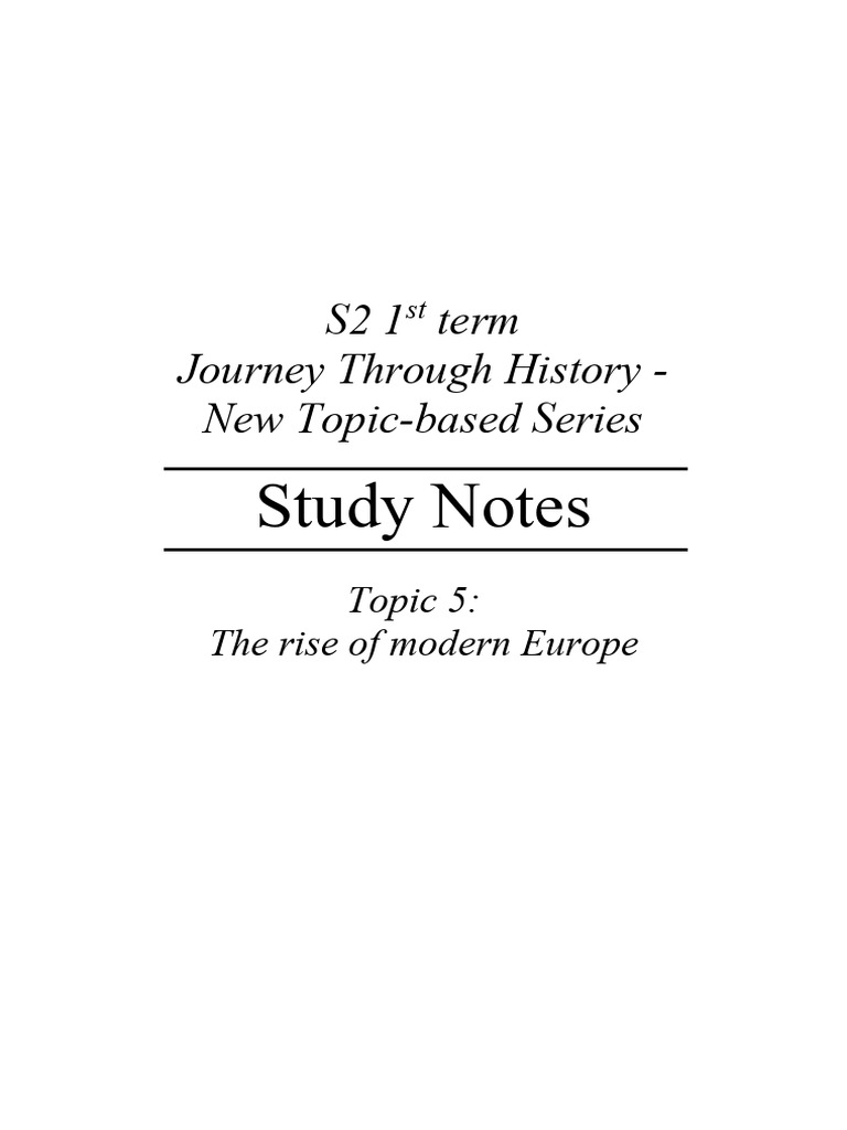 2425 S2 History 1st Term Notes | PDF | Science | Industrial Revolution