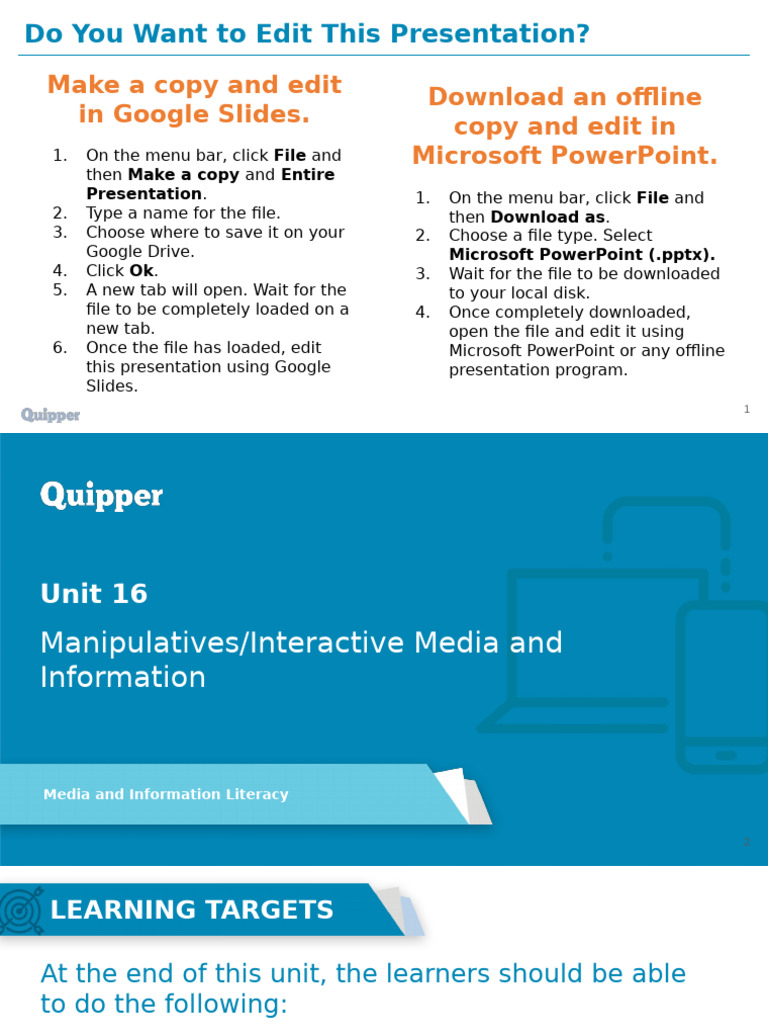 MIL 11 - 12 Q4 1603 Reliability of Manipulatives - Interactive Media ...
