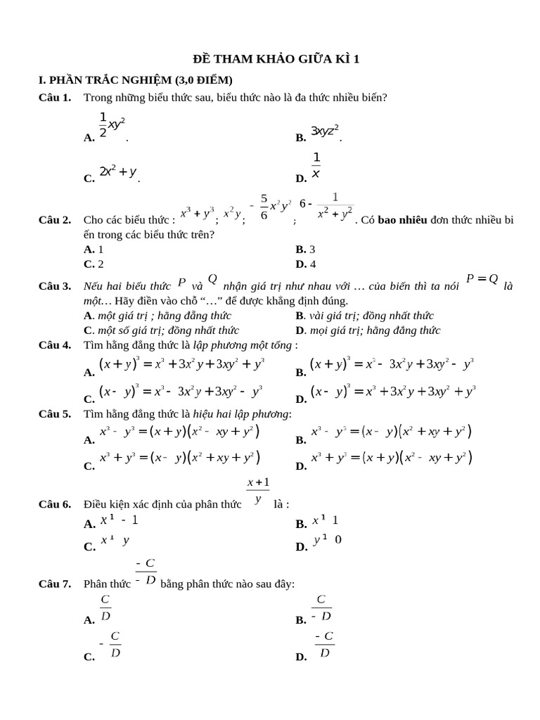 De tham khao GK1_Toan 8_đề 7 | PDF