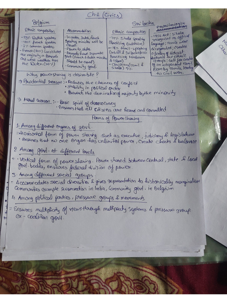 civics class 10 short notes | PDF