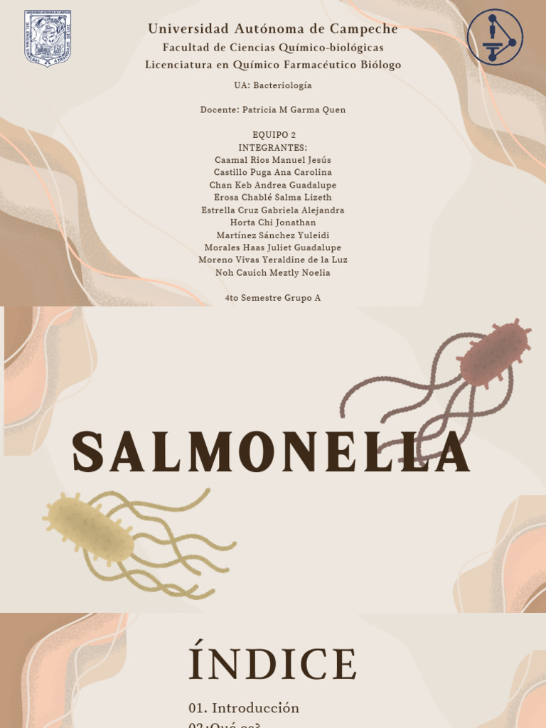 Género Salmonella | PDF | Salmonela | Diarrea
