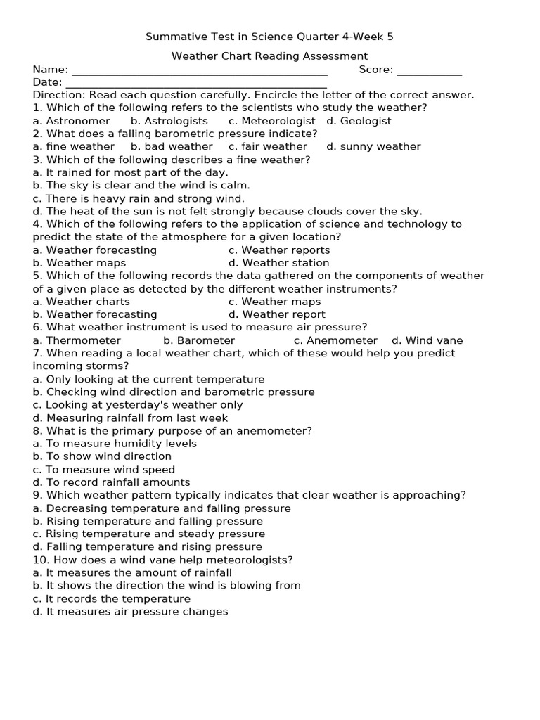 Weather Data Recording Assessment | PDF