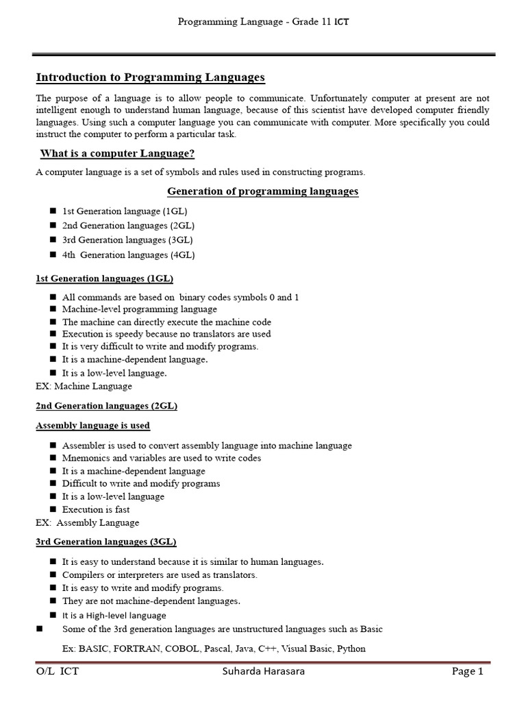 Programming Languages | PDF | Programming | Computer Program Programming Languages | PDF | Programming | Computer Program