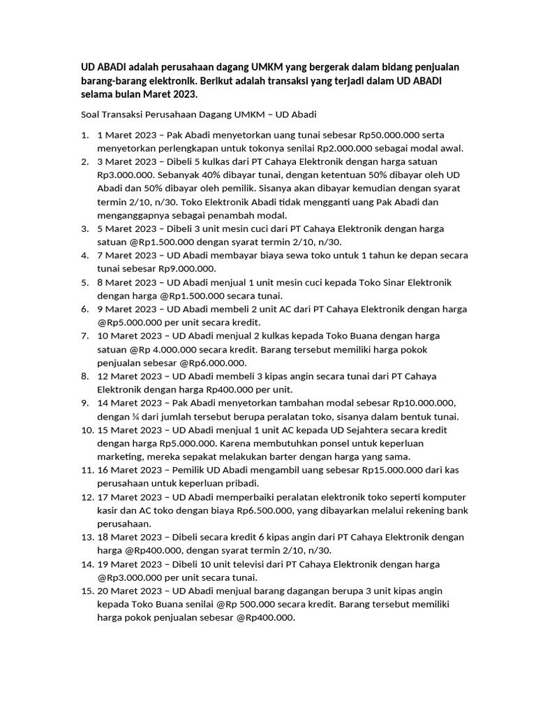 Transaksi UMKM . | PDF