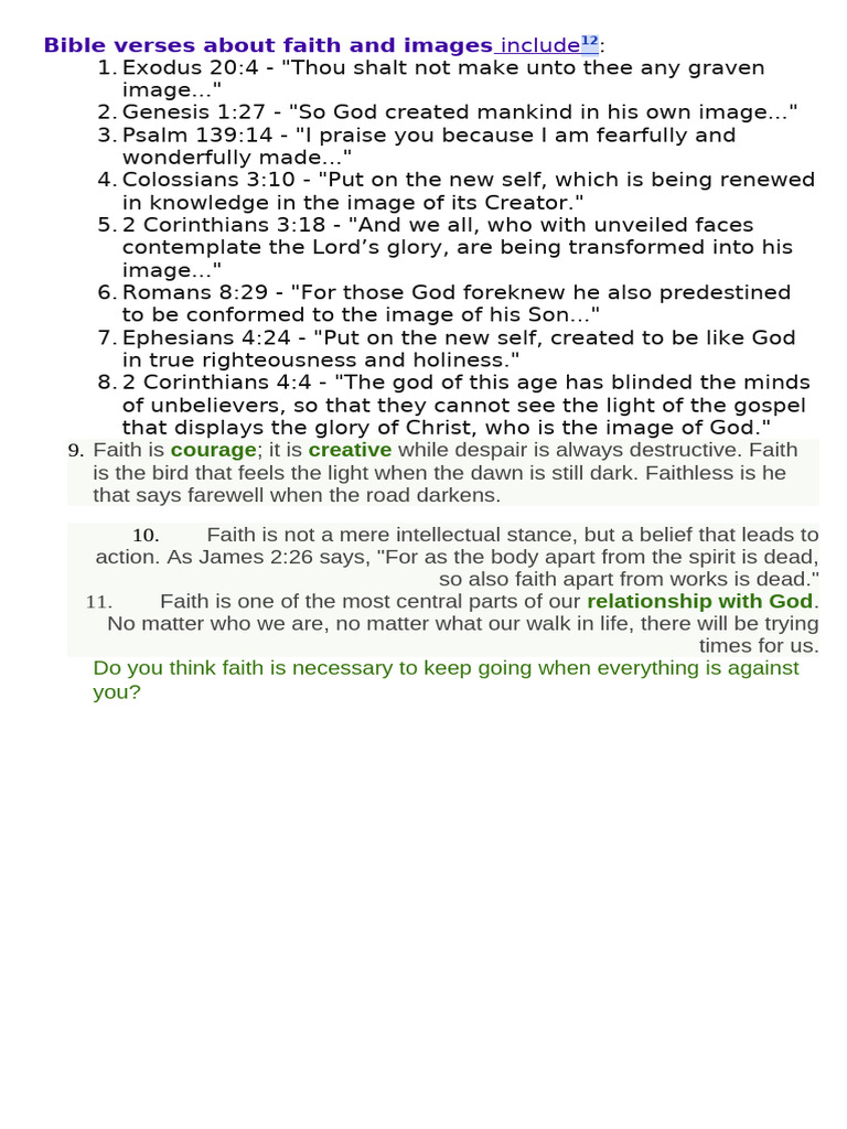Bible Verses on Faith and God's Promises | PDF | Jesus | Eternal Life ...