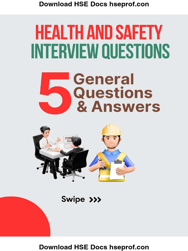 Health and Safety Interview Questions | PDF
