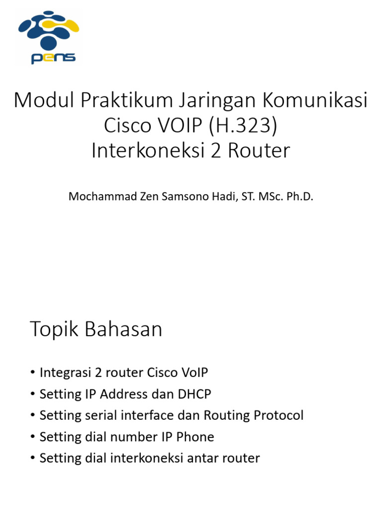 4 Modul Prakt Voip Cisco (2 Router) | PDF | Router (Computing) | Internet Protocols