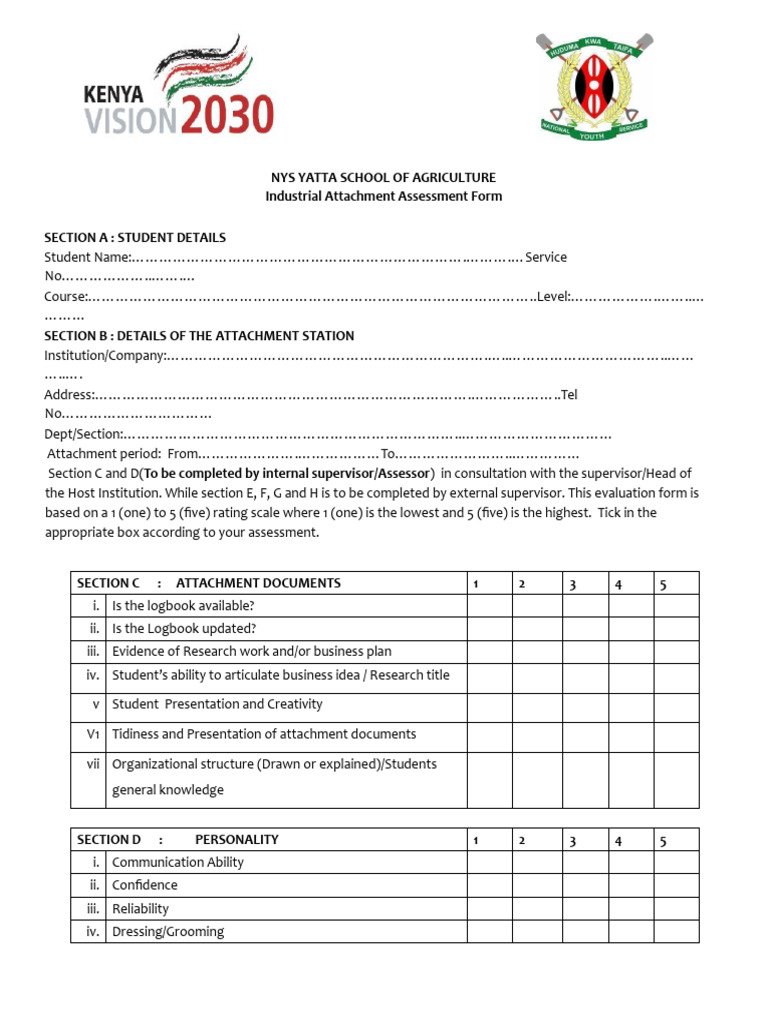 New Industrial Assessment Form YSOA-2025 | PDF | Creativity | Psychology