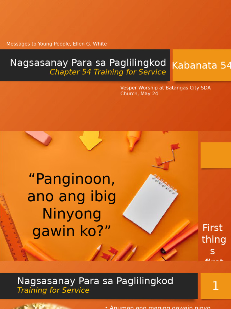 Kabanata 54 Nagsasanay para Sa Paglilingkod | PDF