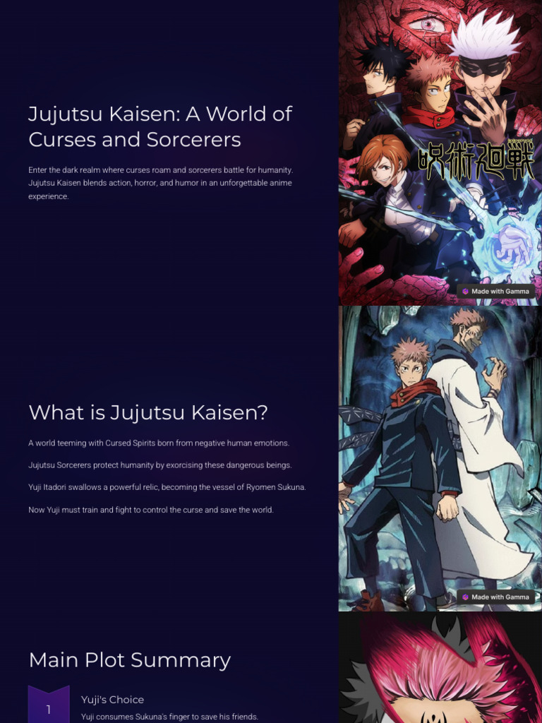 Jujutsu Kaisen A World of Curses and Sorcerers | PDF