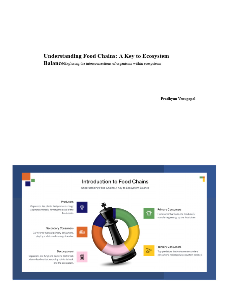 Food Chains and Ecosystem Balance | PDF