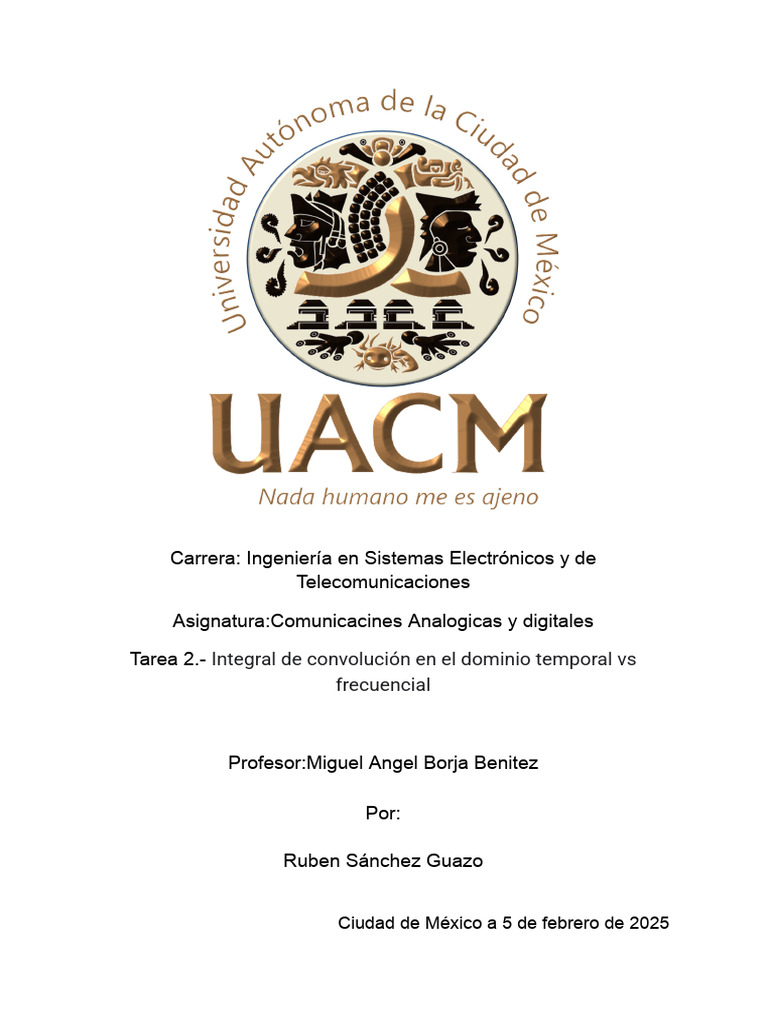 Integral de Convolución | PDF