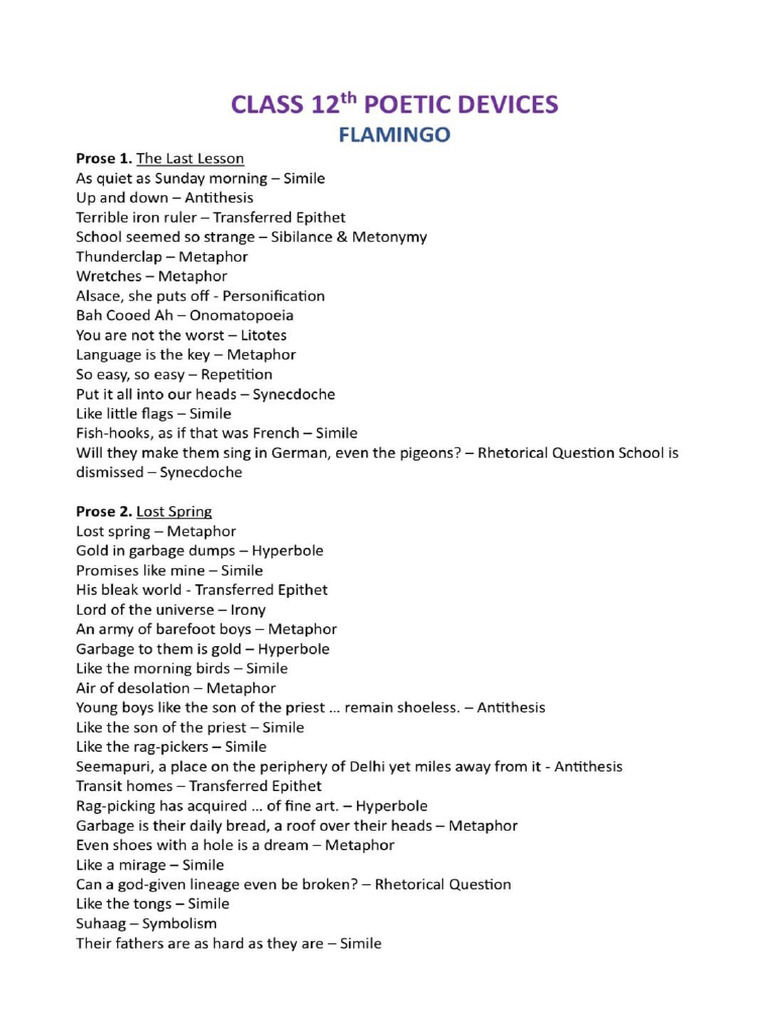 English Imp Poetic Device's | PDF