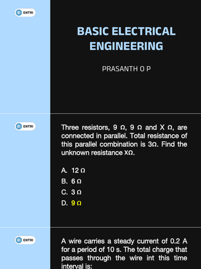 Basic Electricity Part 1 Note | PDF | Voltage | Electrical Network