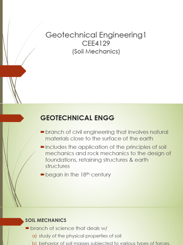 Geotechnical Engineering and Soil Mechanics | PDF | Rock (Geology) | Silt