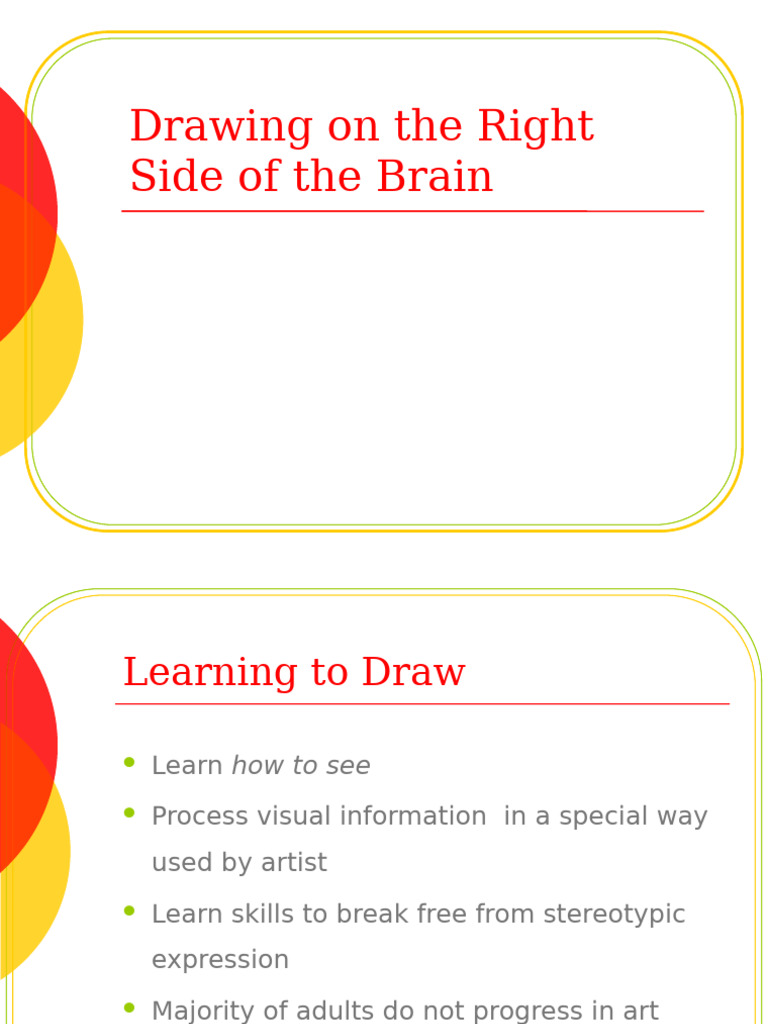 Mastering Drawing with Right Brain Techniques | PDF | Lateralization Of ...