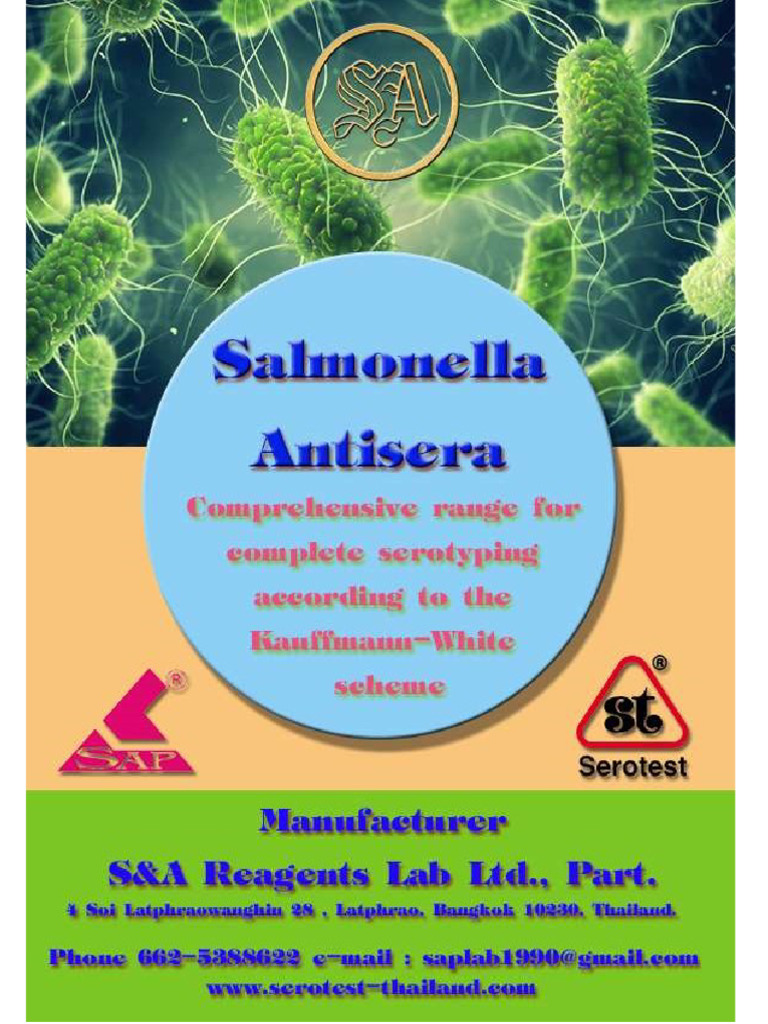 Salmonella Serotyping Procedure Guide | PDF | Serotype | Salmonella