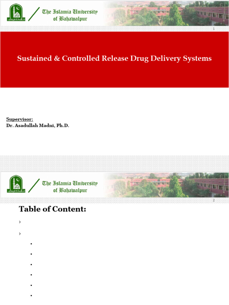 Sustained & Controlled Release Drug Delivery Systems | PDF | Dose (Biochemistry) | Chemistry
