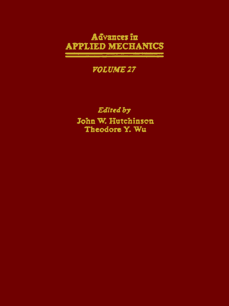 Advances in Applied Mechanics 27 - (1989, Elsevier, Academic Press) | PDF | Waves | Soliton