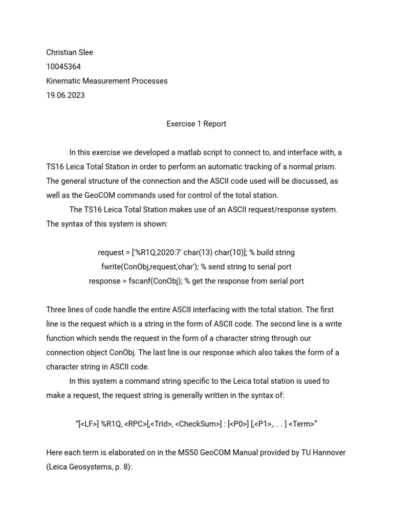 Exercise1Report ChristianSlee 10045364 Resubmission | PDF | Parameter (Computer Programming ...
