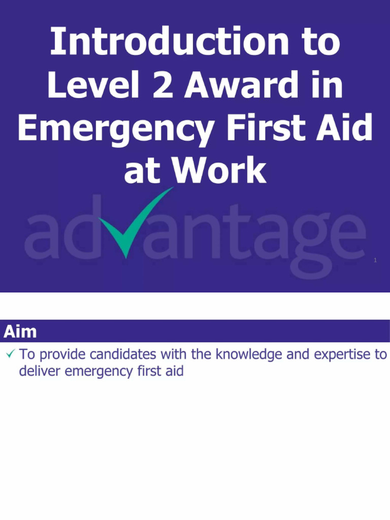 Emergency First Aid at Work | PDF