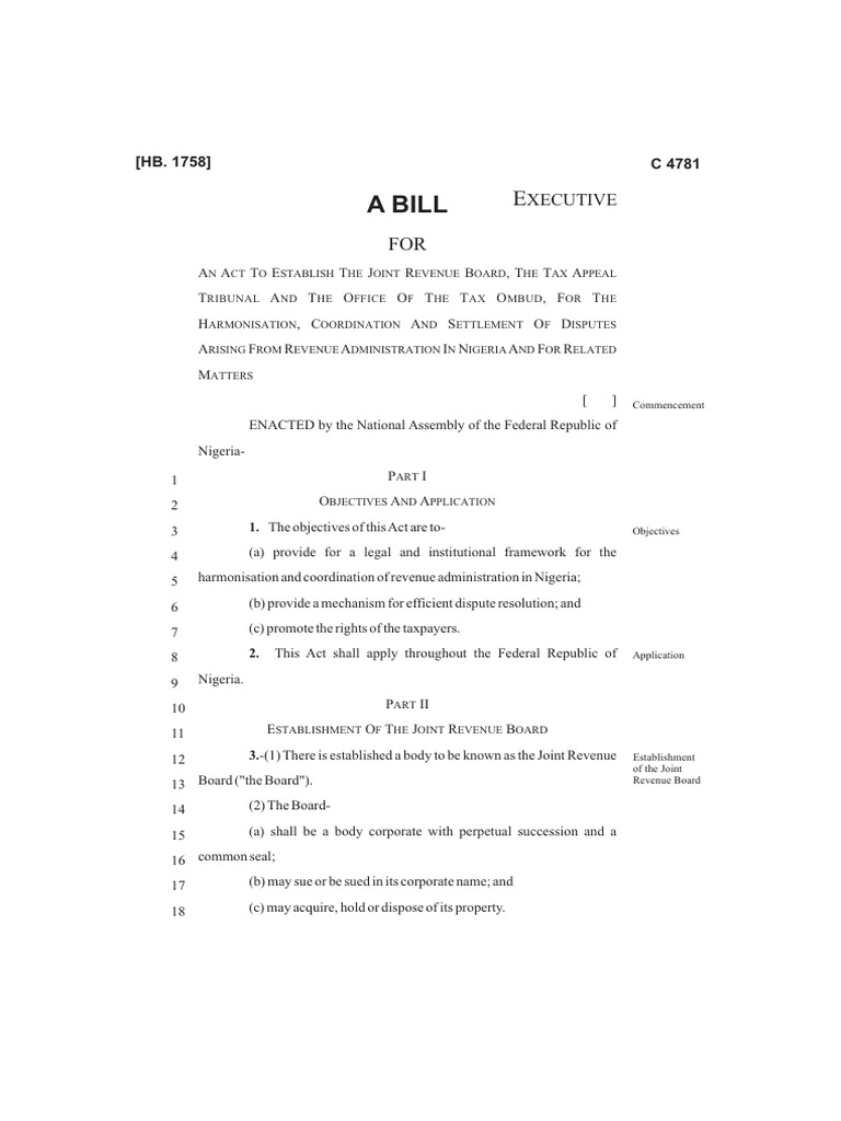 Joint Revenue Board Establishment Bill | PDF | Taxes | Pension